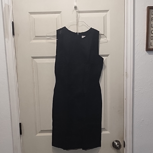 LOFT | Dresses | Loft Elegant Black Sleeveless Dress See Thru On Sides ...